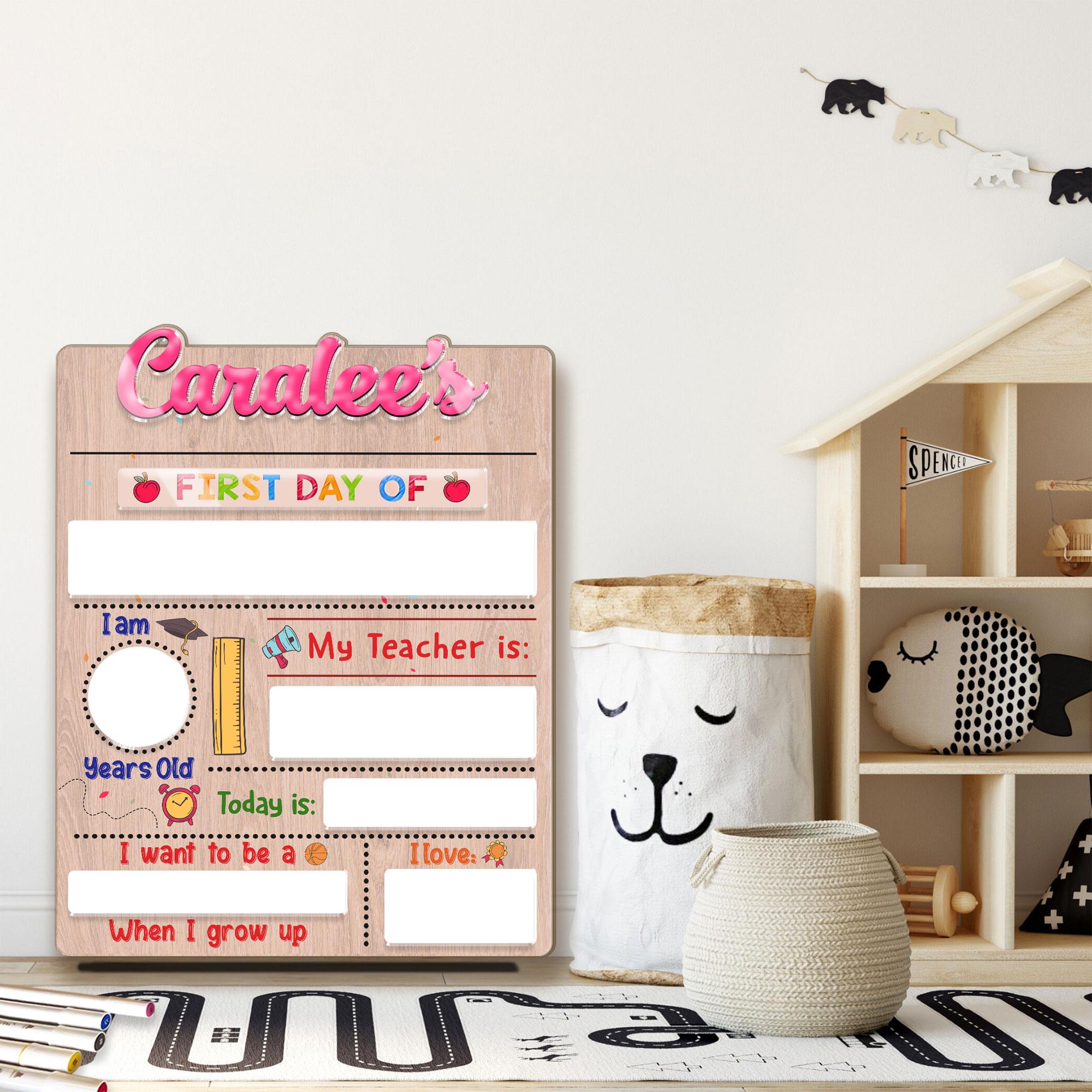 Personalized First Day of School Sign, Custom Last Day of School Sign ...