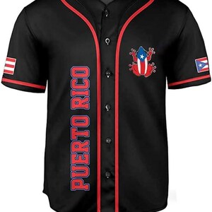 Custom Name Puerto Rico Baseball Jersey for Men, Personalized Puerto ...