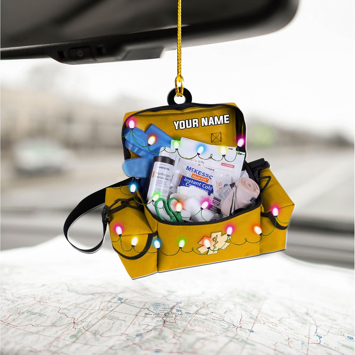 Personalized EMT Paramedic Bag Custom Shape Ornament Gift for Paramedic ...