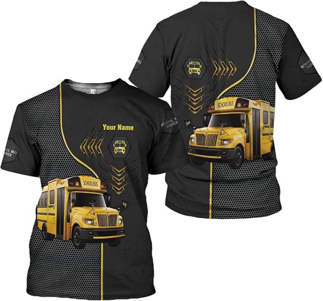 Personalized School Bus Driver Shirt Custom School Bus Driver Shirts ...