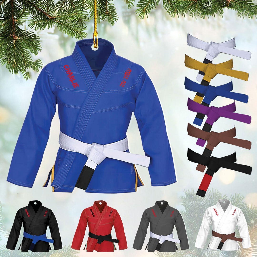 Custom Jiu Jitsu Uniform Ornament,personalized BJJ Ornament,custom Belt ...