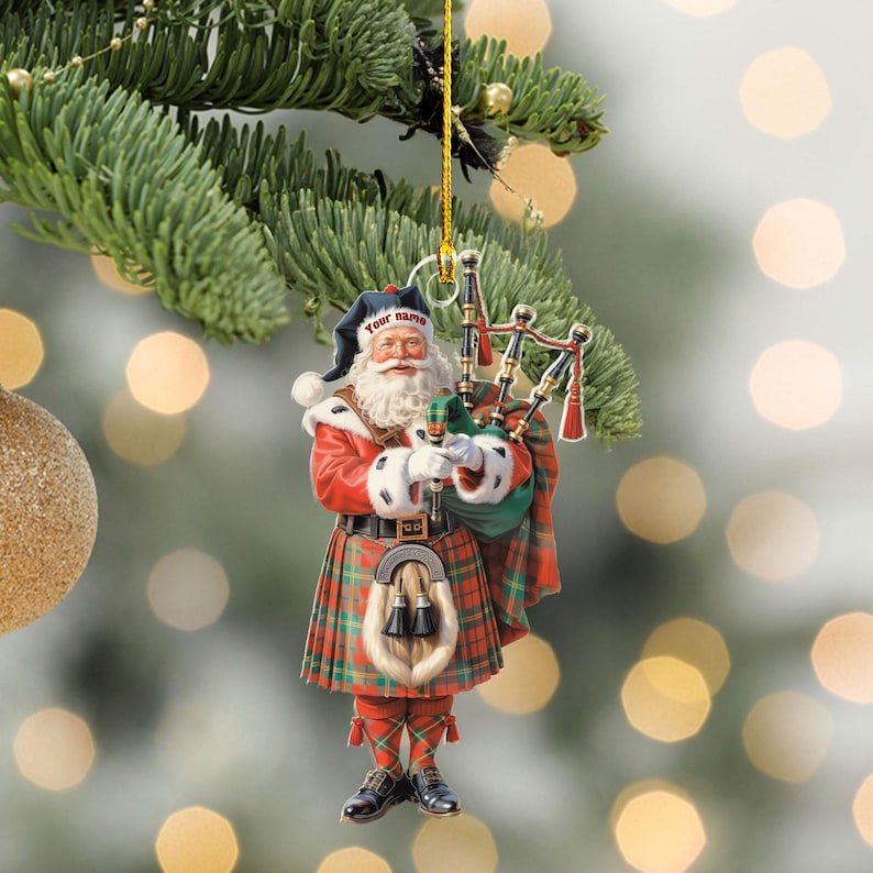 Custom Name Bagpipe Ornament, Personalized Bagpipe Ornament, Scottish ...