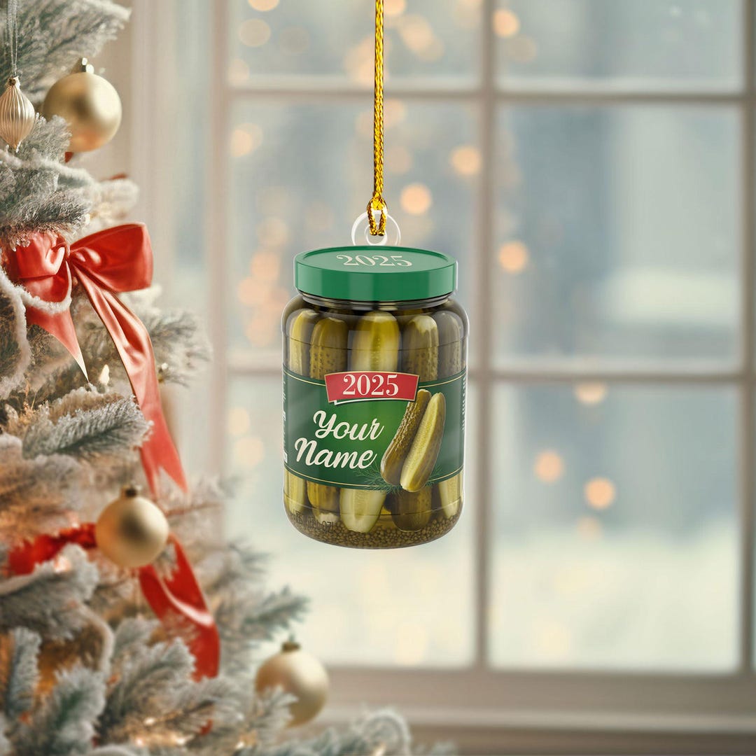 Personalized Pickle Jar Ornament, Pickle Ornament, Pickle Jar Hanging ...
