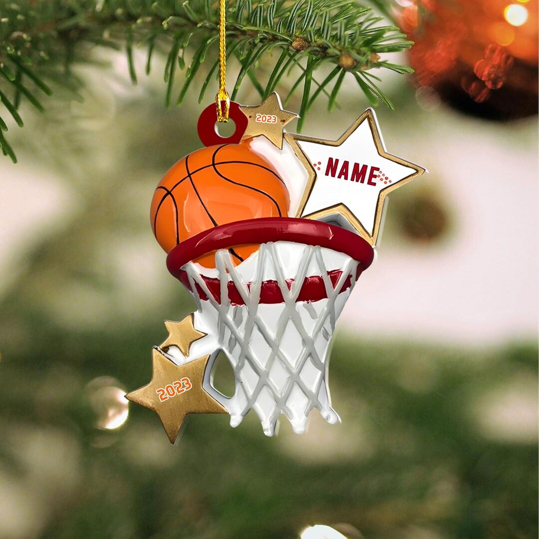 Custom Basketball Ornament, Girls and Boys Basketball Ornament, Custom ...