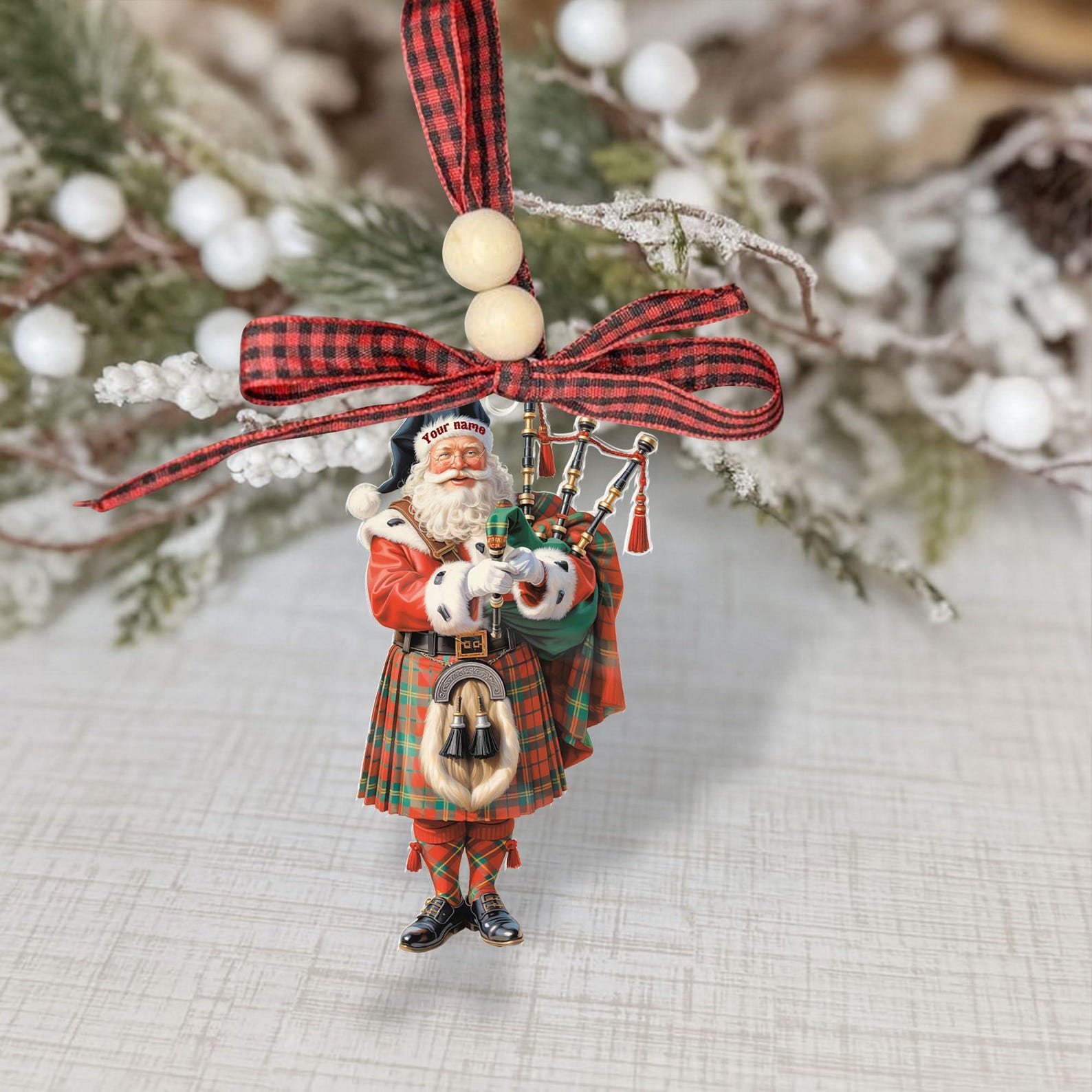 Custom Name Bagpipe Ornament, Personalized Bagpipe Ornament, Scottish ...