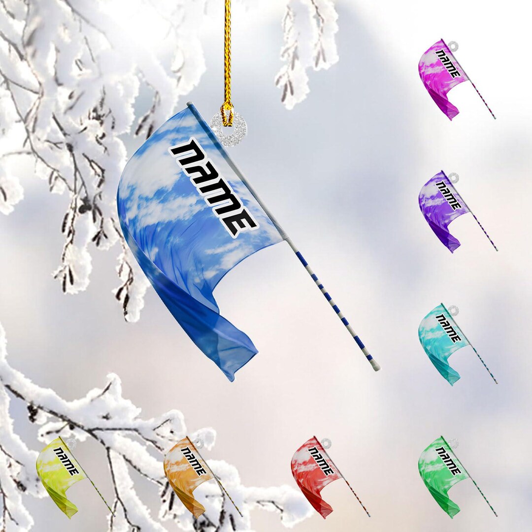 Personalized Colorguard Flag Ornament, Marching Band Christmas Ornament ...