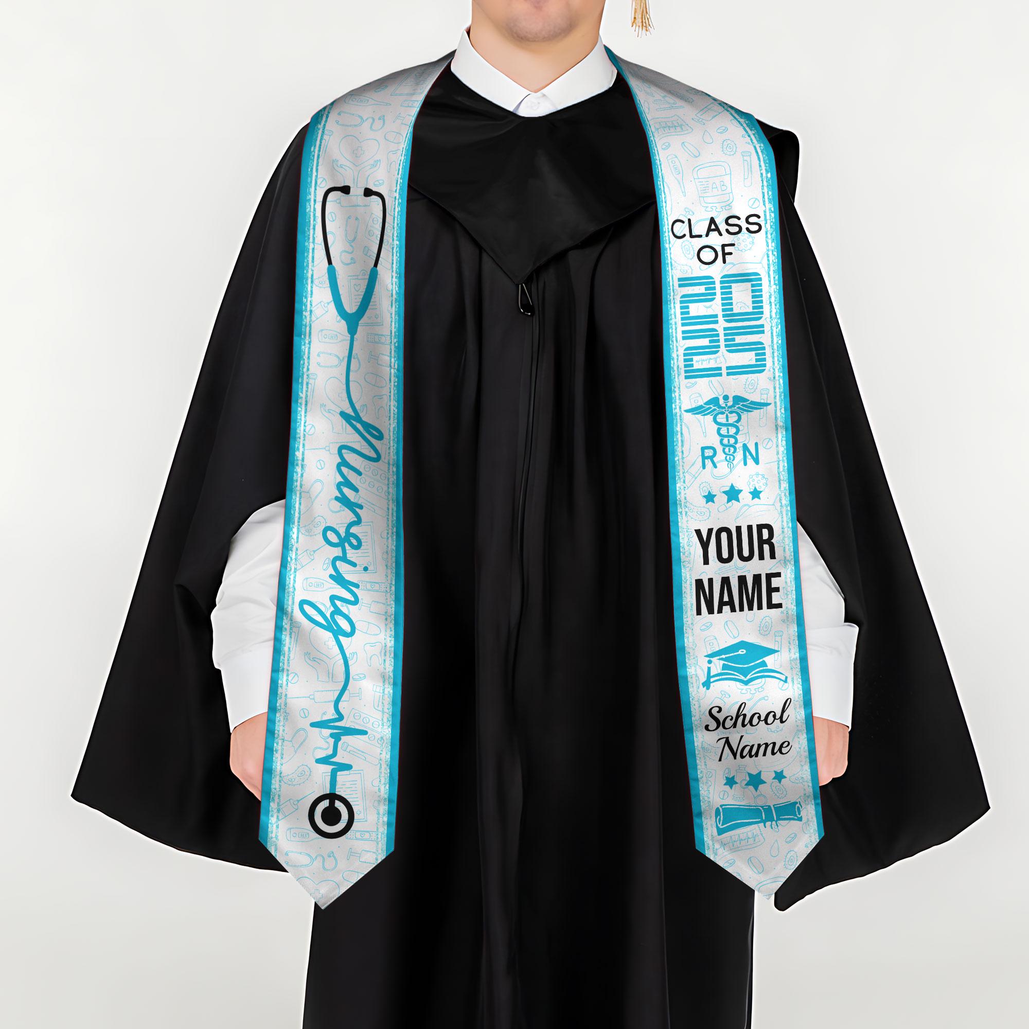 Customized Nursing Stole, Nursing Graduation Stole, RN Stole Nursing ...