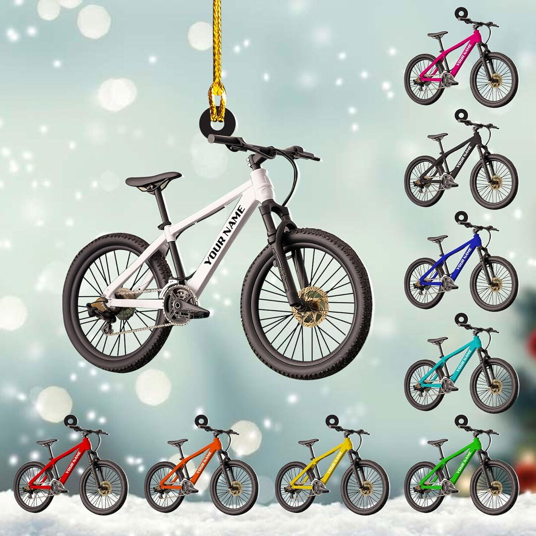 Personalized Bicycle Christmas Ornaments,cycling Acrylic Ornament ...