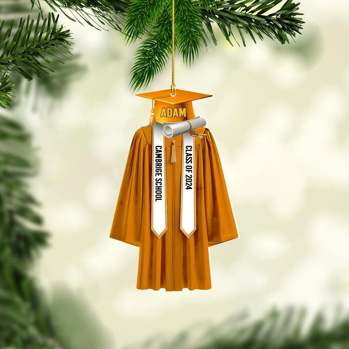 Personalized Graduation 2025 Ornament, Custom School Graduation ...