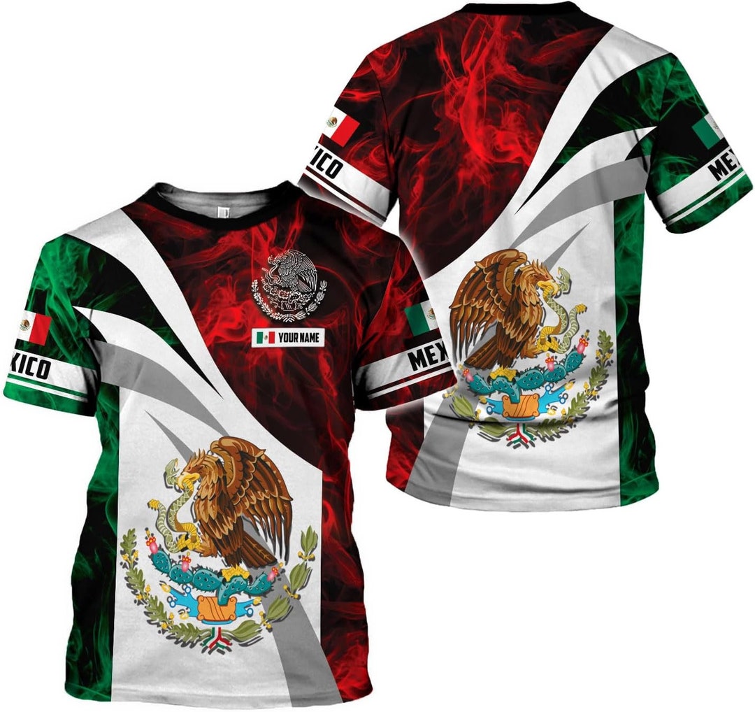 Custom Name Mexican Shirts for Men, Personalized Mexico Shirt, Mexico ...