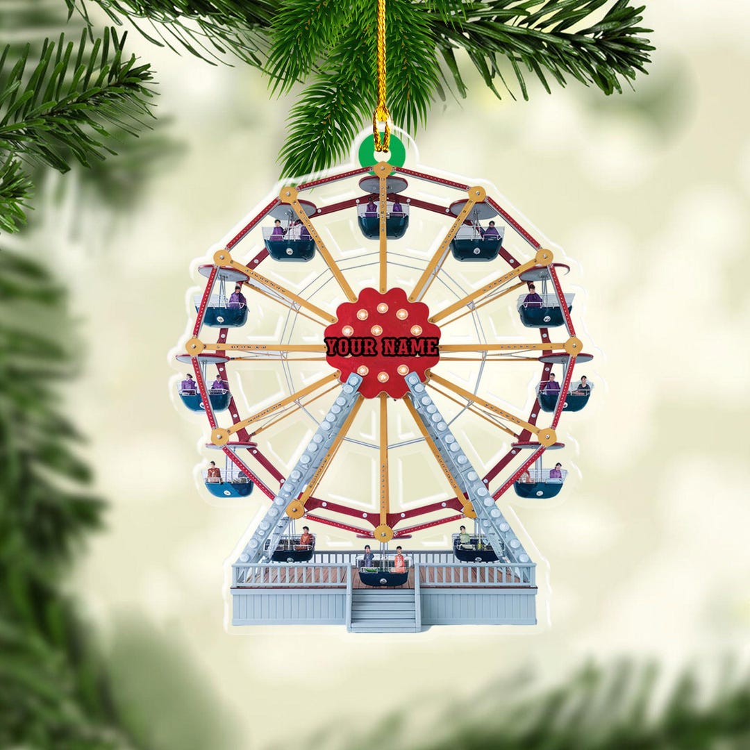 Personalized Ferris Wheel Ornament, Wheel Christmas Ornament, Ferris ...
