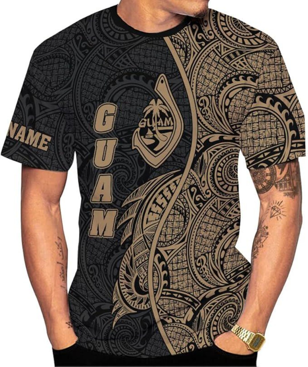 Custom Guam Flag T-shirt, Pride Guahan Shirt,customized Name Guam Flag ...