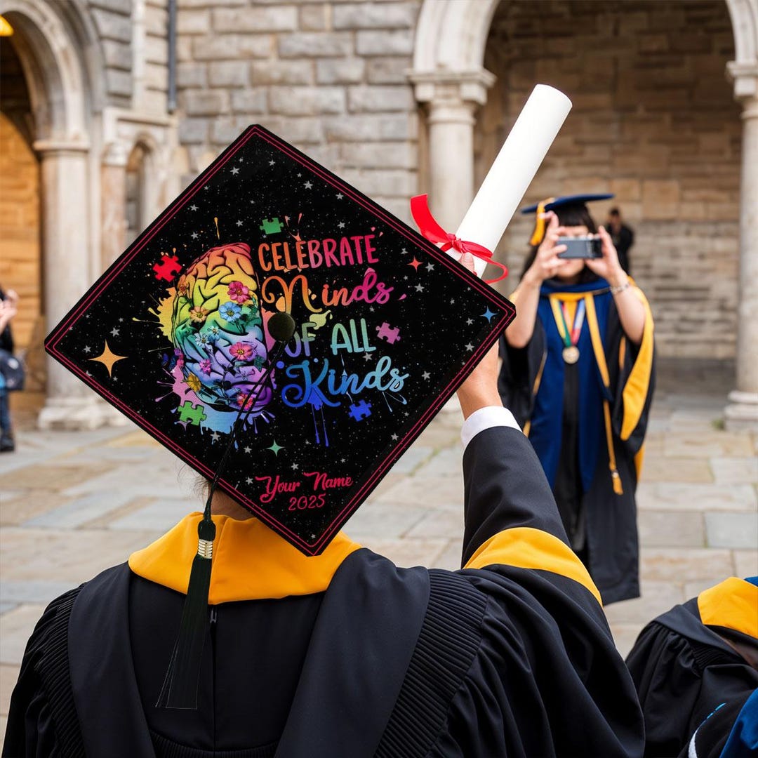 Celebrate Minds of All Kinds Graduation Cap Topper, Autism Awareness ...