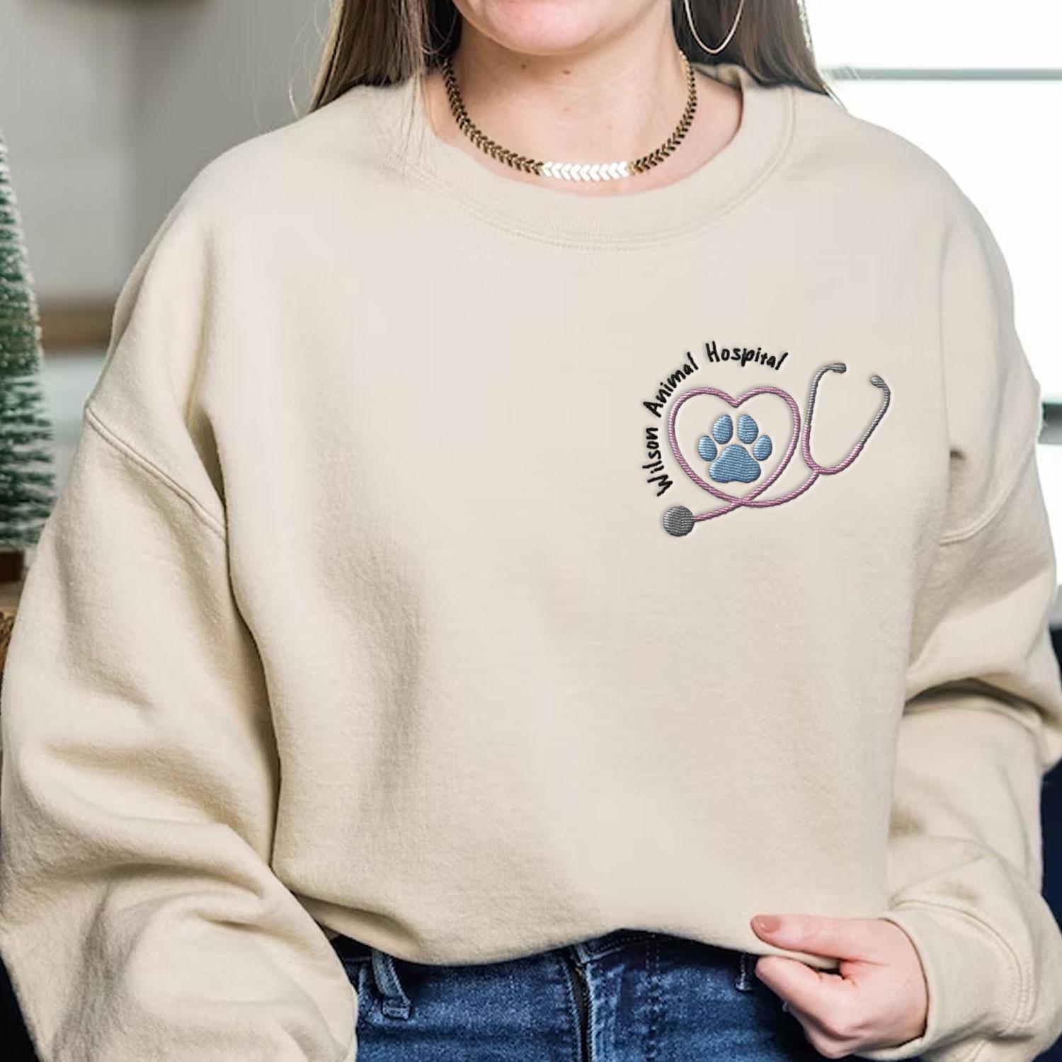 Custom Embroidered Vet Tech Sweatshirt, Vet Tech Week Gift for ...