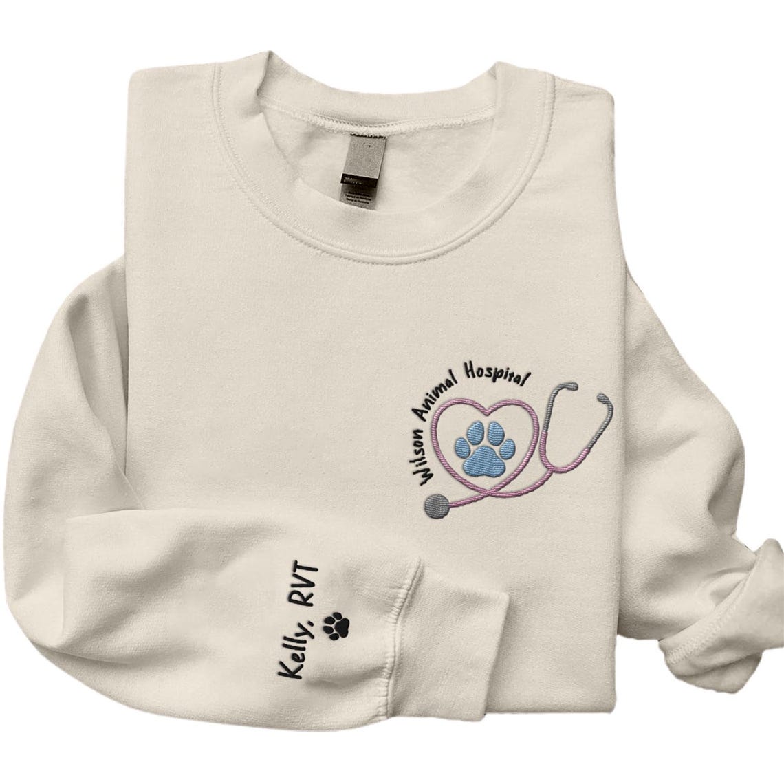 Custom Embroidered Vet Tech Sweatshirt, Vet Tech Week Gift for ...