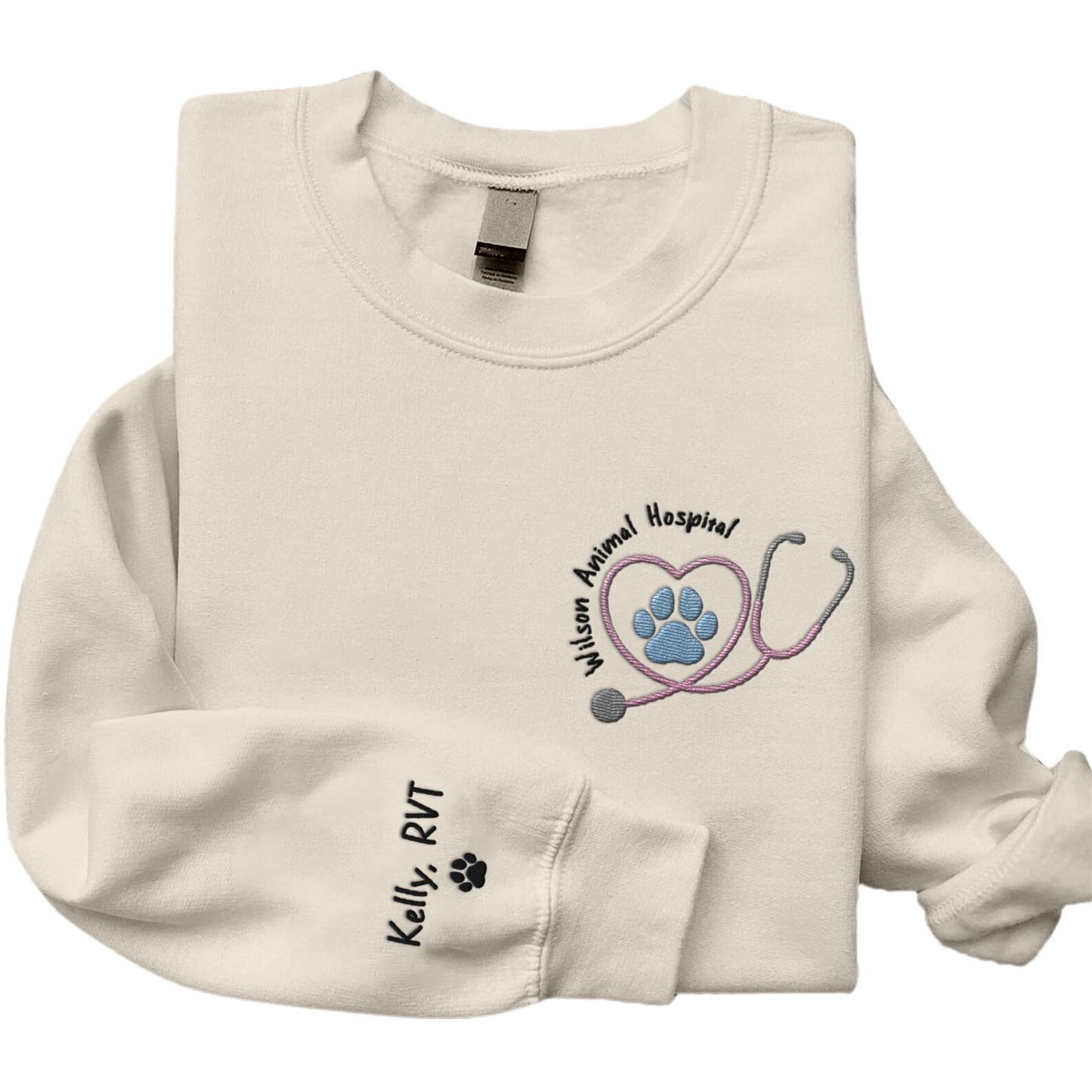 Custom Embroidered Vet Tech Sweatshirt, Vet Tech Week Gift for ...