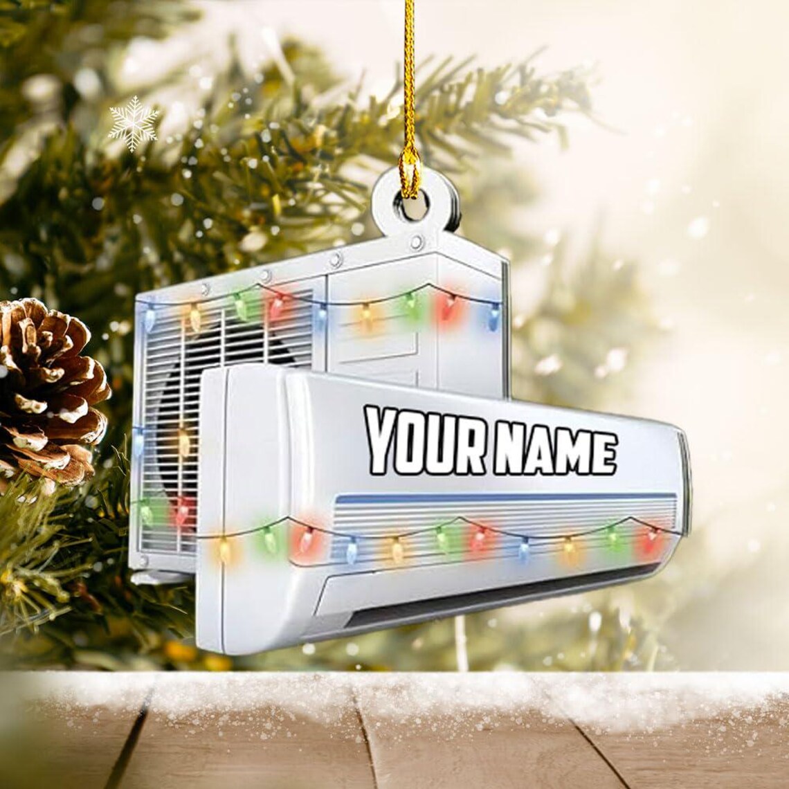 Personalized Air Conditioner Christmas Light Ornament Xmas Tree Decor ...