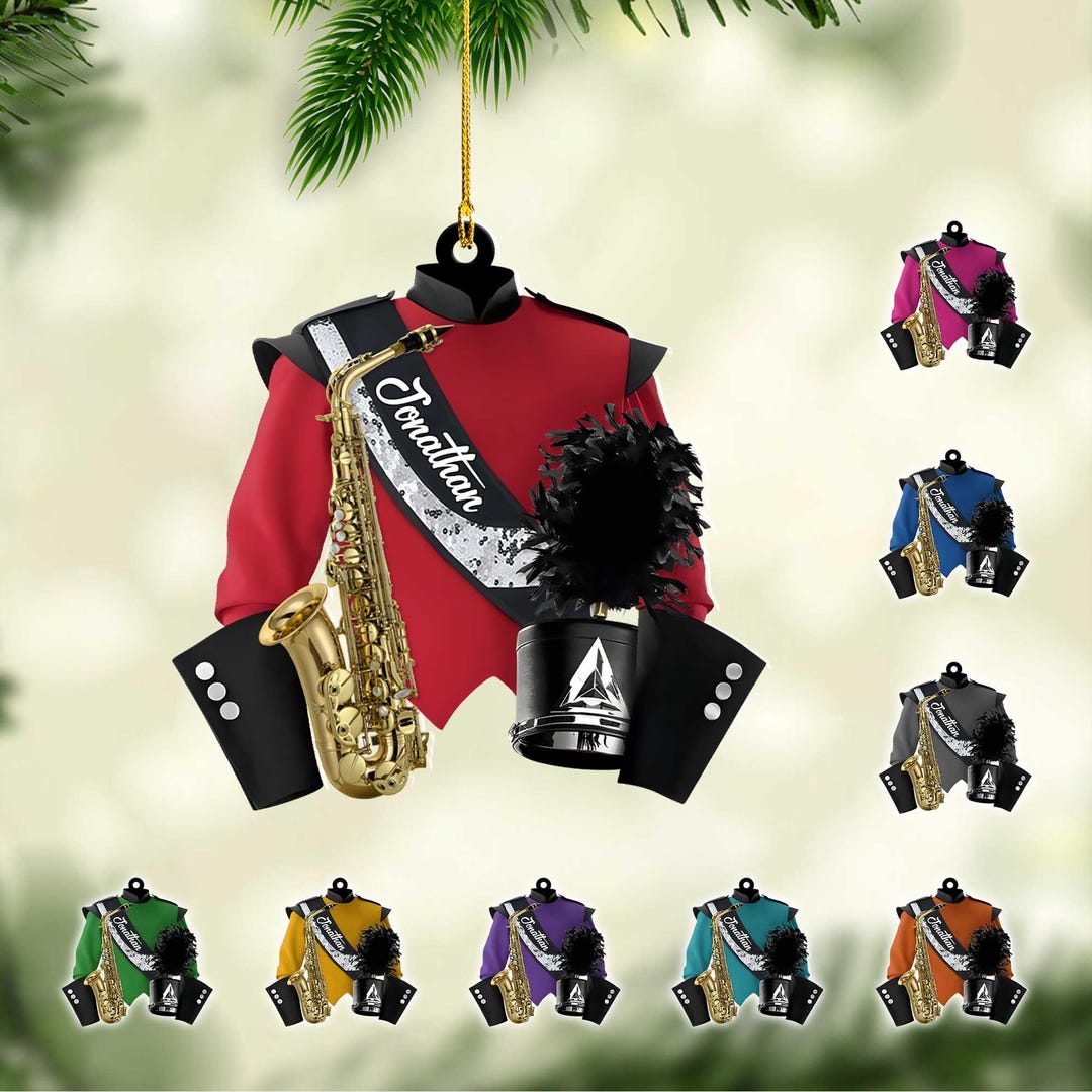 Personalized Marching Band Uniform Ornament, Band Uniform Ornament ...