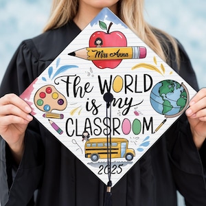 Personalized Teacher Graduation Cap Topper, Teach Them Love Them Watch ...