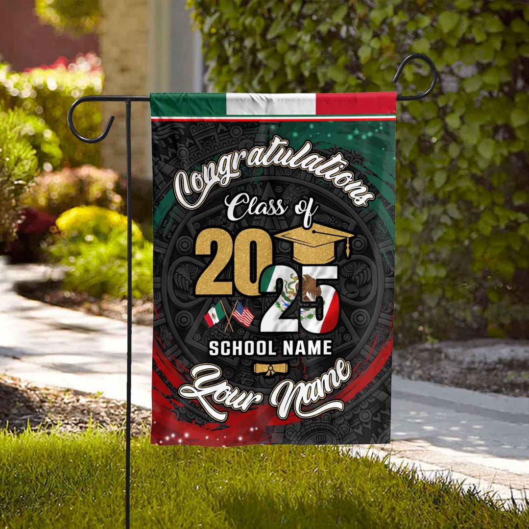 Custom Mexican Graduation Flag,mexico College Grad Flag,class of 2025 ...