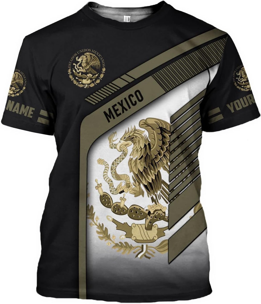 Custom Name Mexican Shirts for Men, Personalized Mexico Shirt, Mexico ...
