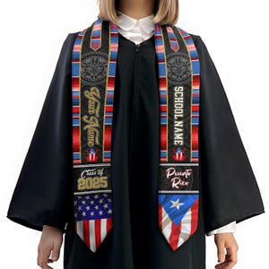 Personalized Puerto Rico Graduation Sash 2025, Puerto Ricans American ...