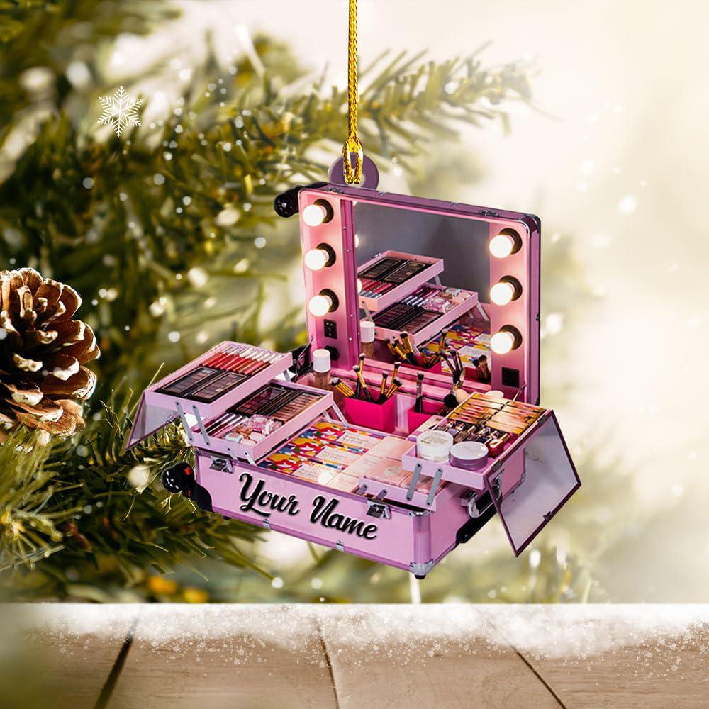 Personalized Set Makeup Ornament, Makeup Artist Christmas Ornament Gift ...