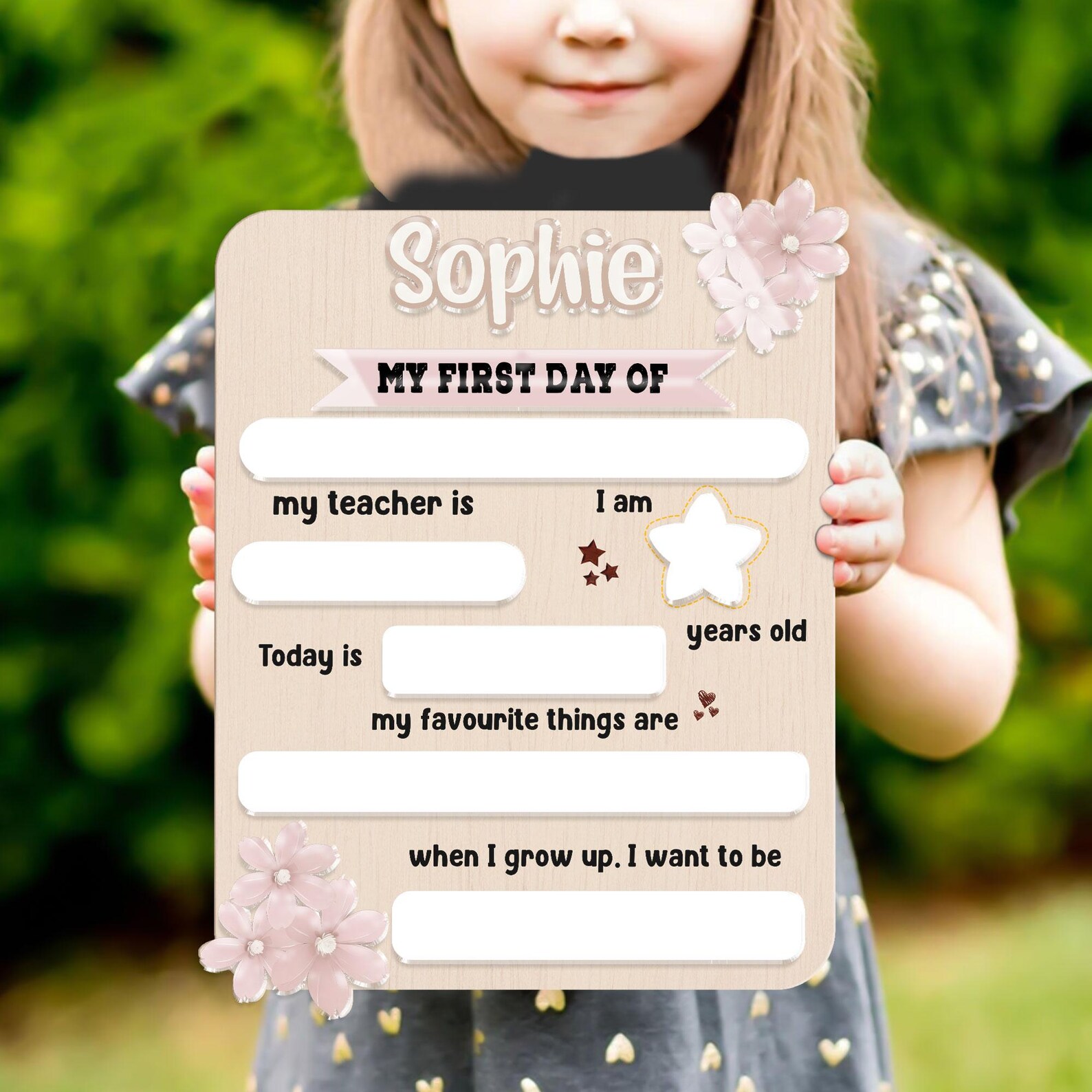 Personalized First Day of School Sign, Custom Last Day of School Sign ...