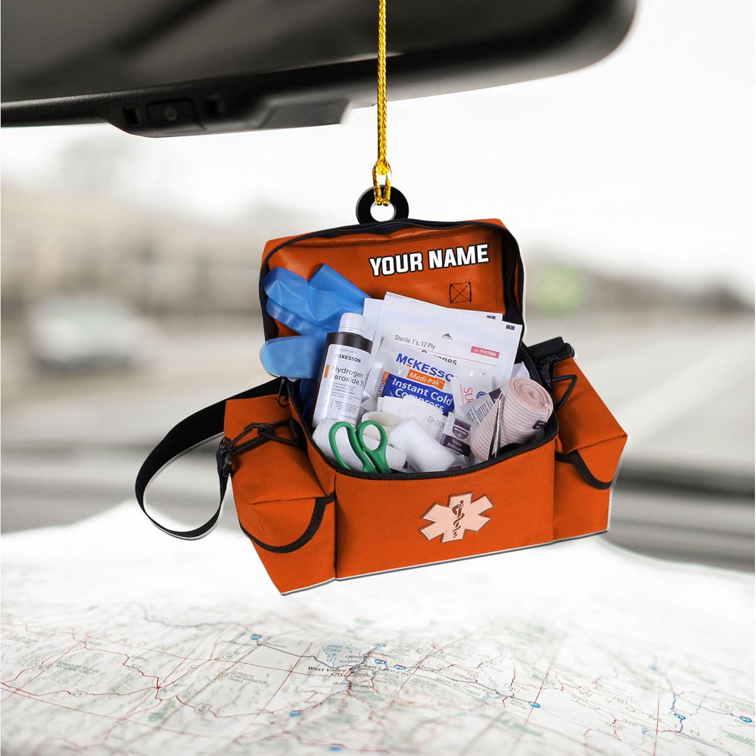 Personalized EMT Paramedic Bag Custom Shape Ornament Gift for Paramedic ...