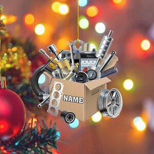Mechanic Tool Box Ornament, Christmas Tree Mechanic Repair Shop Decor ...