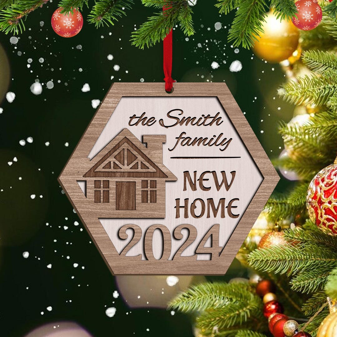 Our New Home Christmas Ornament,first Christmas New Home 2 Layers Wood ...
