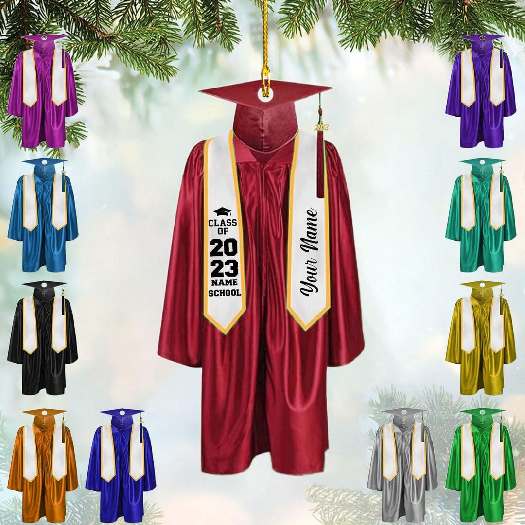 Personalized Graduation Ornament, Custom School Graduation Ornament ...