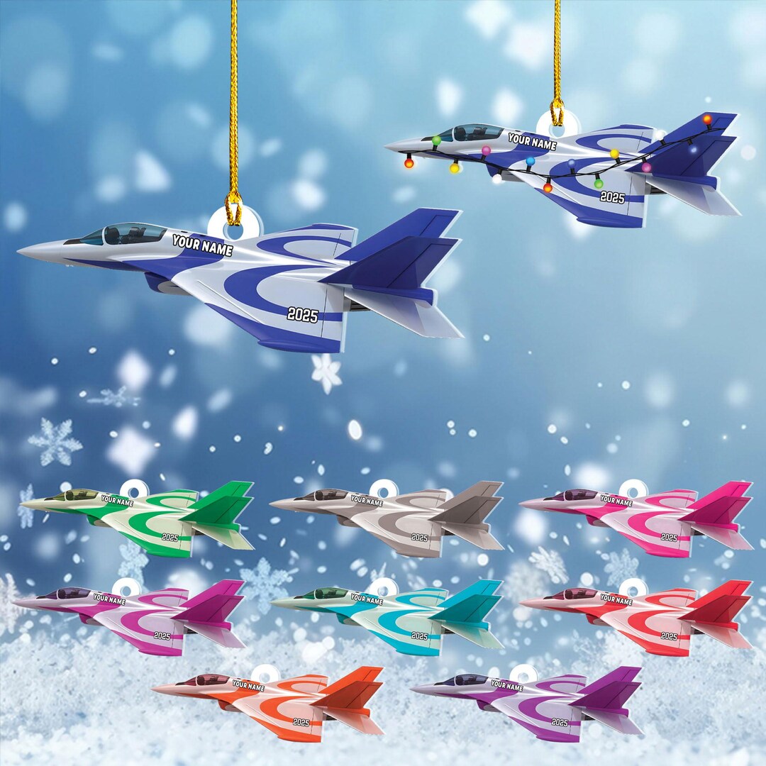 Custom Airplane Ornament, Personalized Plane Ornament, Gift for Pilot ...