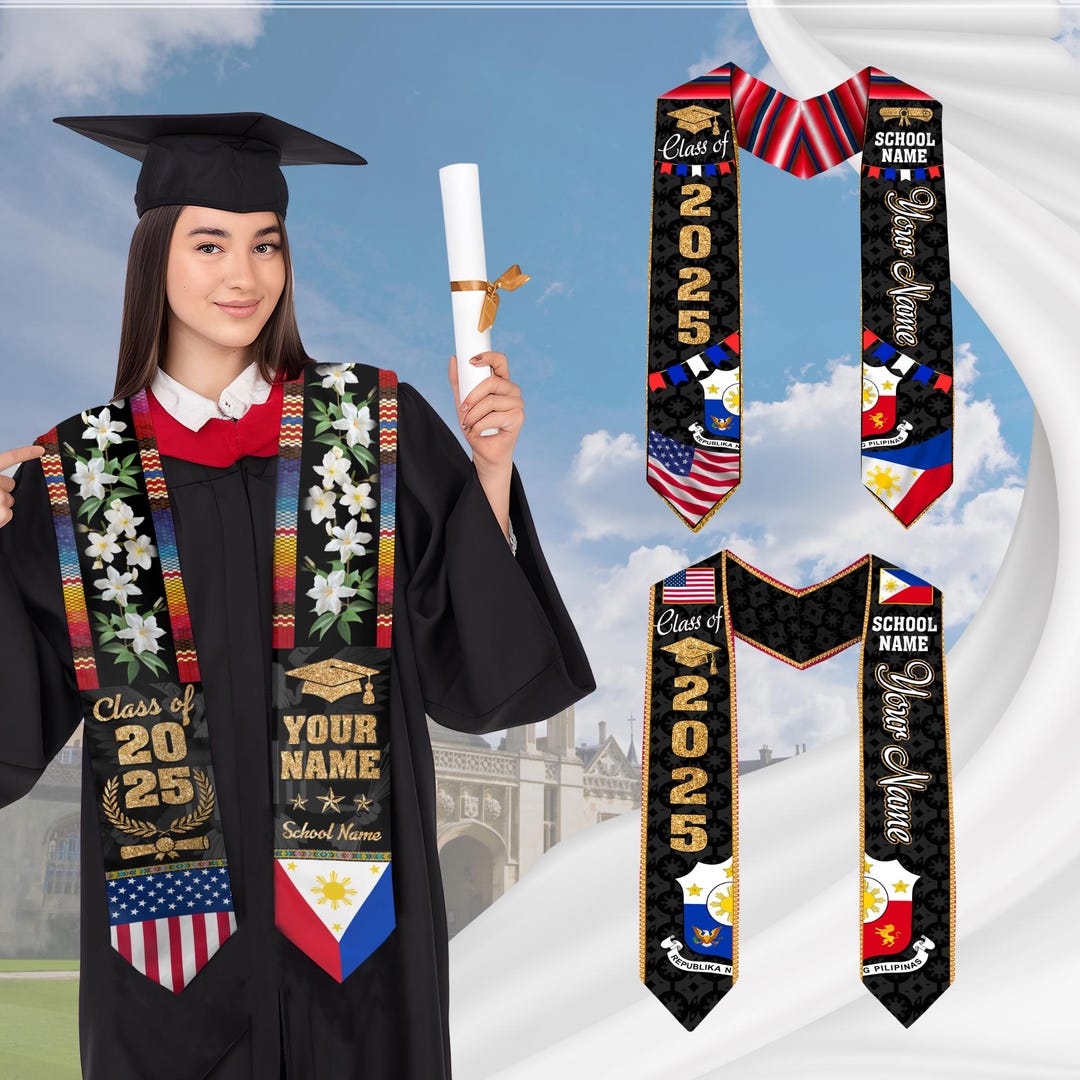 Custom Filipino Graduation Sash 2025,filipino Graduation Sash ...