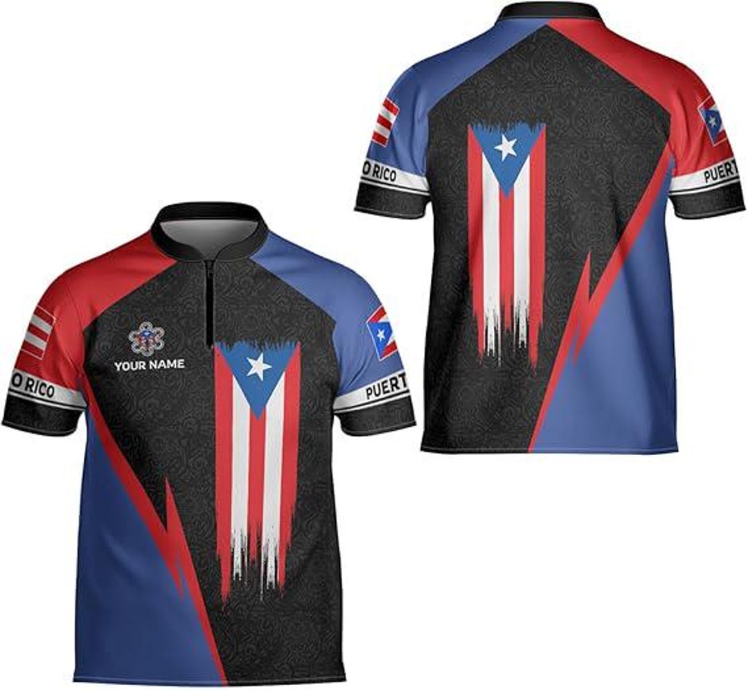 Puerto Rico Flag Bowling Jersey,pride Puerto Rican Shirt,customized ...