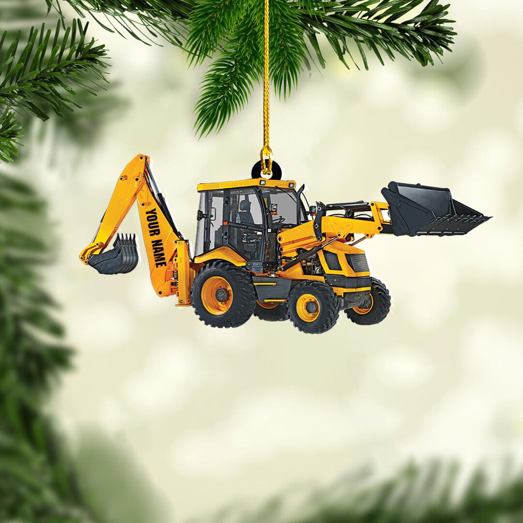 Personalized Excavator Heavy Equipment Custom Shaped Ornament, Truck ...