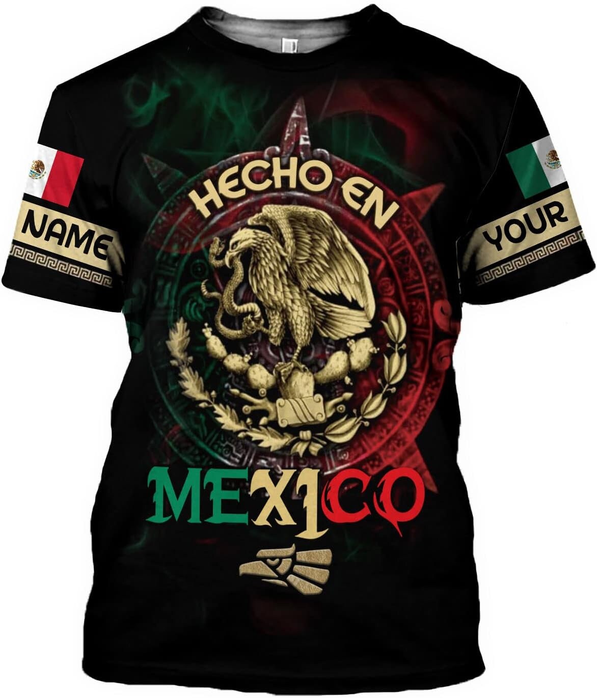 Custom Name Mexican Shirts for Men, Personalized Mexico Shirt, Mexico ...