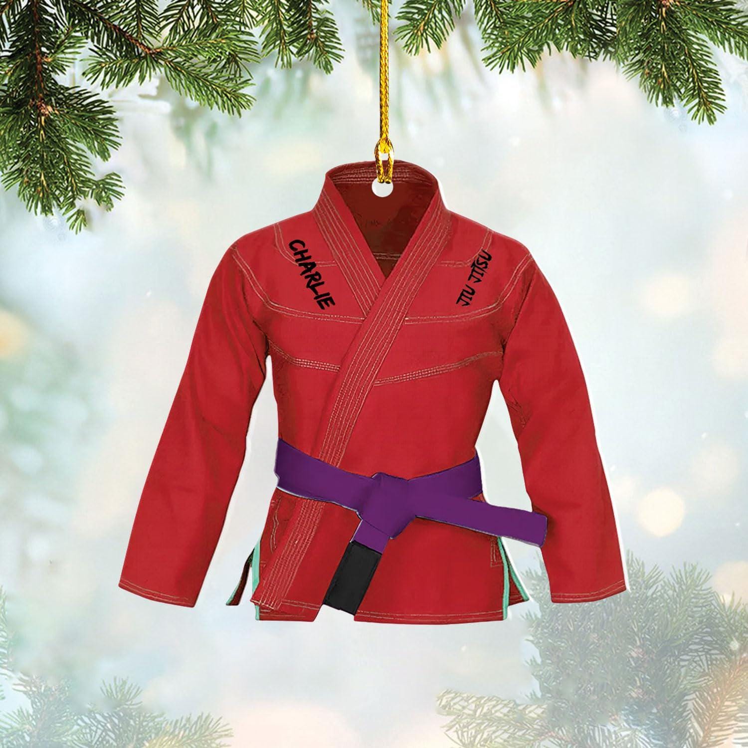 Custom Jiu Jitsu Uniform Ornament,personalized BJJ Ornament,custom Belt ...