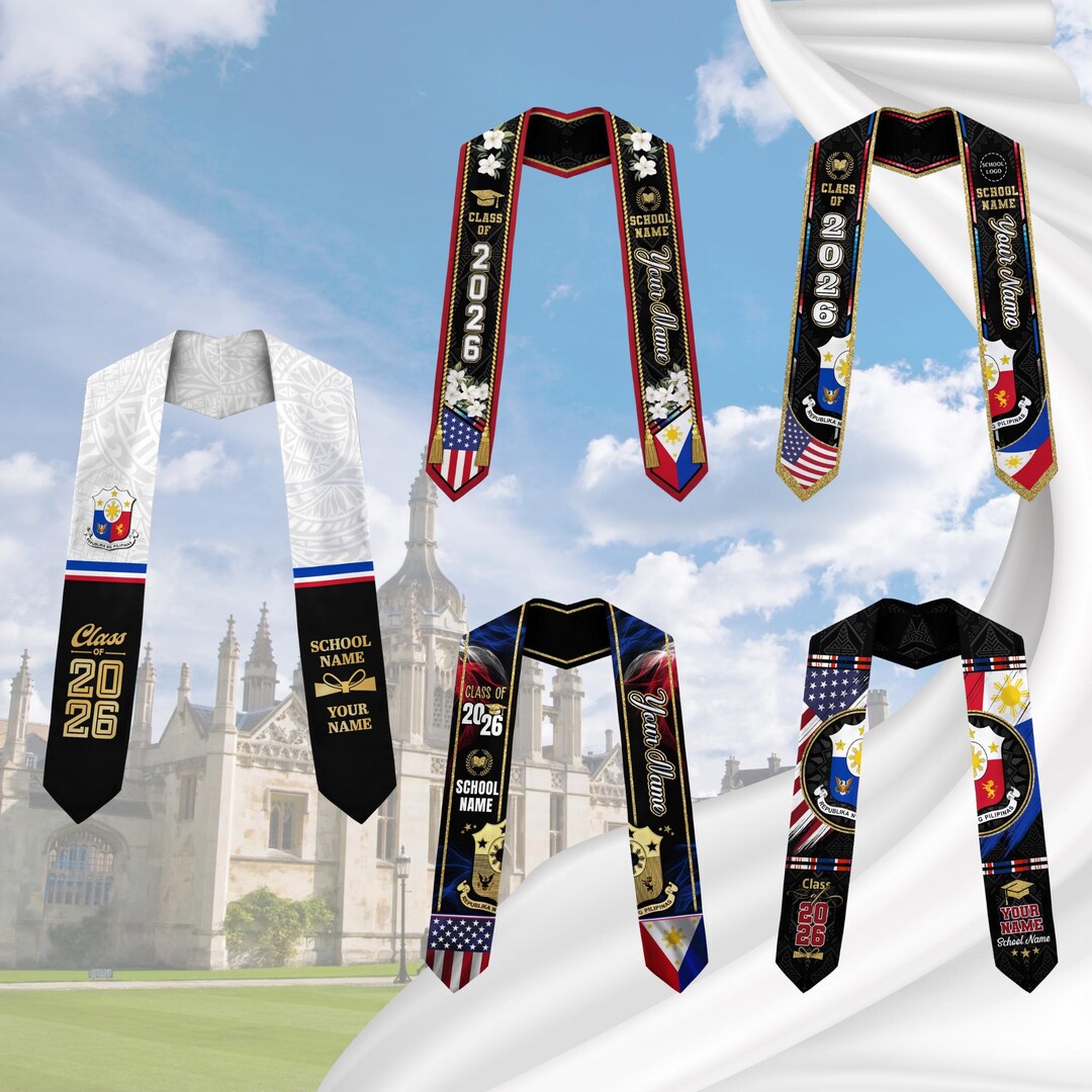 Custom Filipino Graduation Sash 2026,filipino Graduation Sash ...