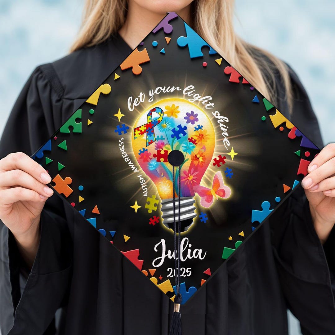 Celebrate Minds of All Kinds Graduation Cap Topper, Autism Awareness ...