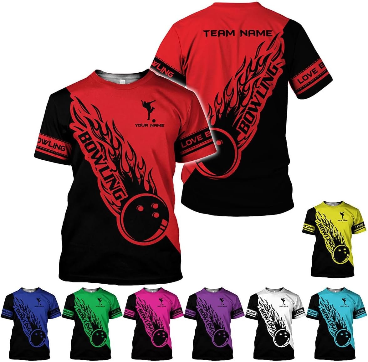 Personalized Bowling Tshirts 3D, Bowling Shirts for Team, Bowling Shirt ...