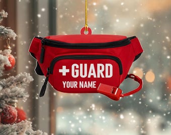 Personalized Lifeguard Ornament - Lifeguard Uniform Christmas Ornament ...
