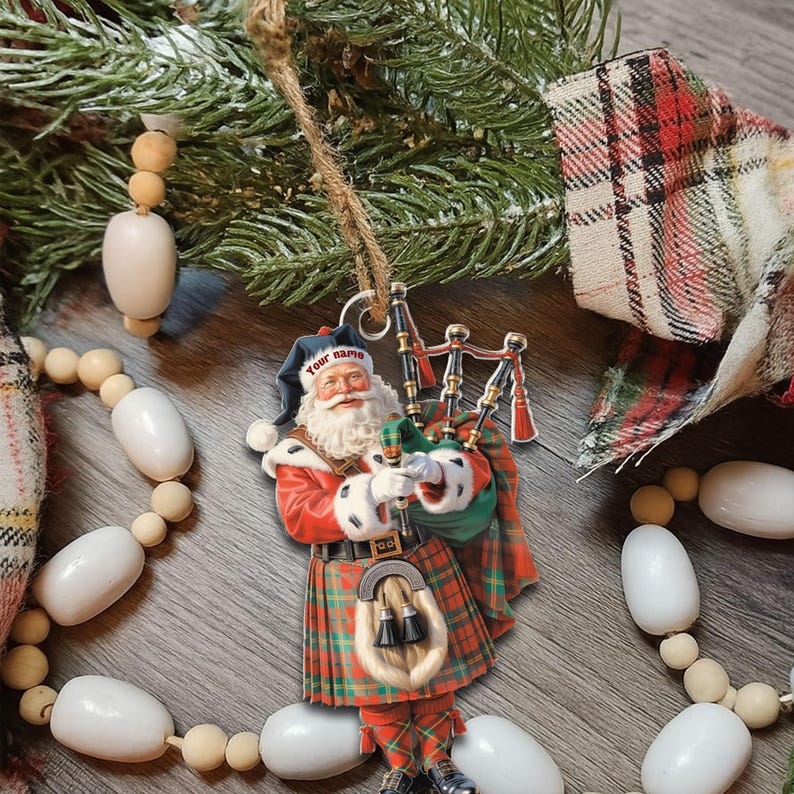Custom Name Bagpipe Ornament, Personalized Bagpipe Ornament, Scottish ...