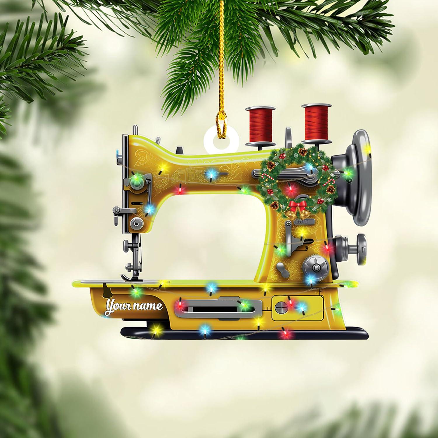 Personalized Sewing Machine Christmas Ornament 2025, Sewing Machine ...