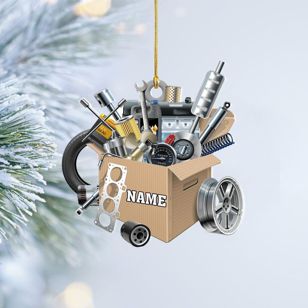 Mechanic Tool Box Ornament, Christmas Tree Mechanic Repair Shop Decor ...