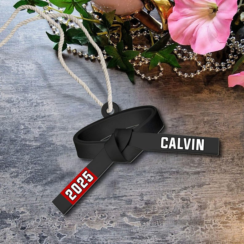 Personalized Jiu Jitsu Uniform Christmas Ornament: Custom Belt Colors ...