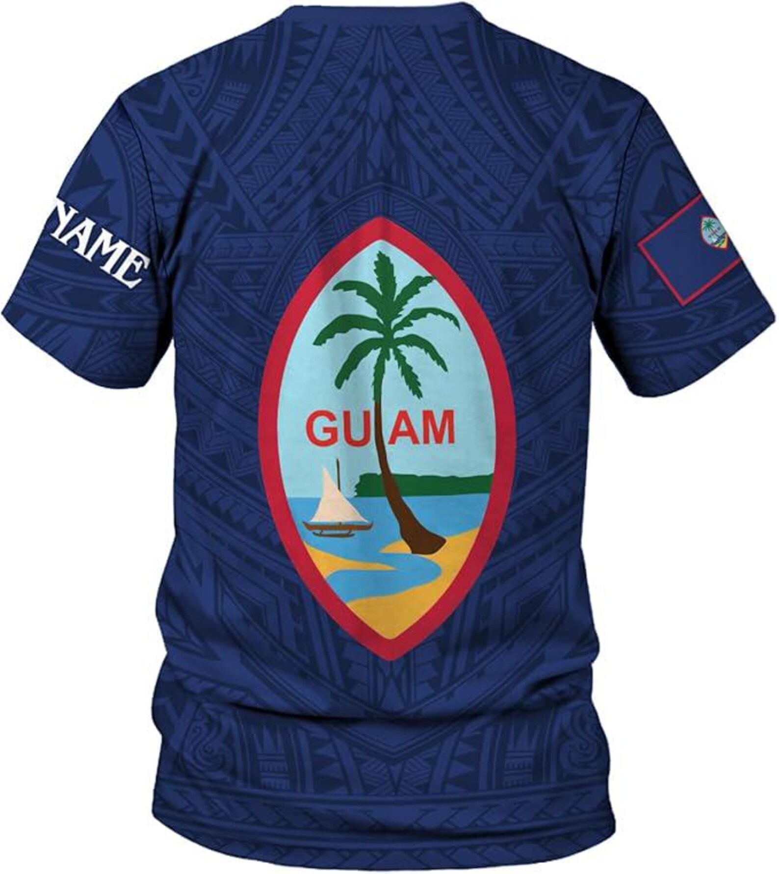 Custom Guam Flag T-shirt, Pride Guahan Shirt,customized Name Guam Flag ...