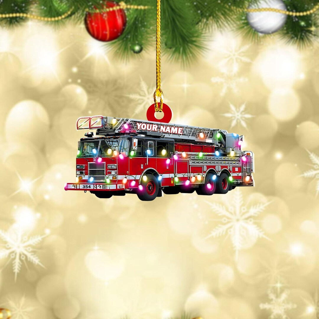 Custom Fire Truck Ornament, Fire Truck Ornament, Christmas 2025 ...