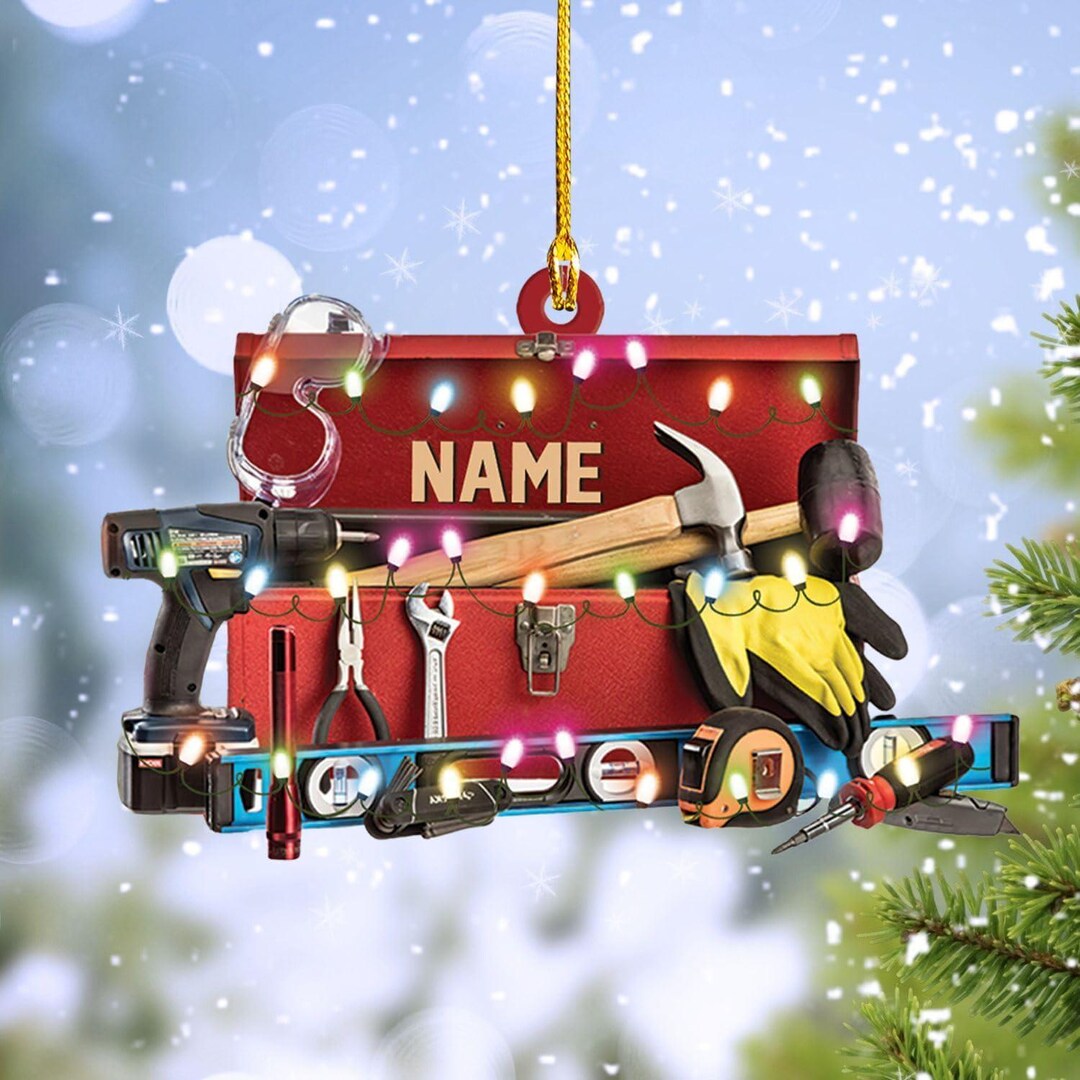 Mechanic Tool Box Ornament, Christmas Tree Mechanic Repair Shop Decor ...