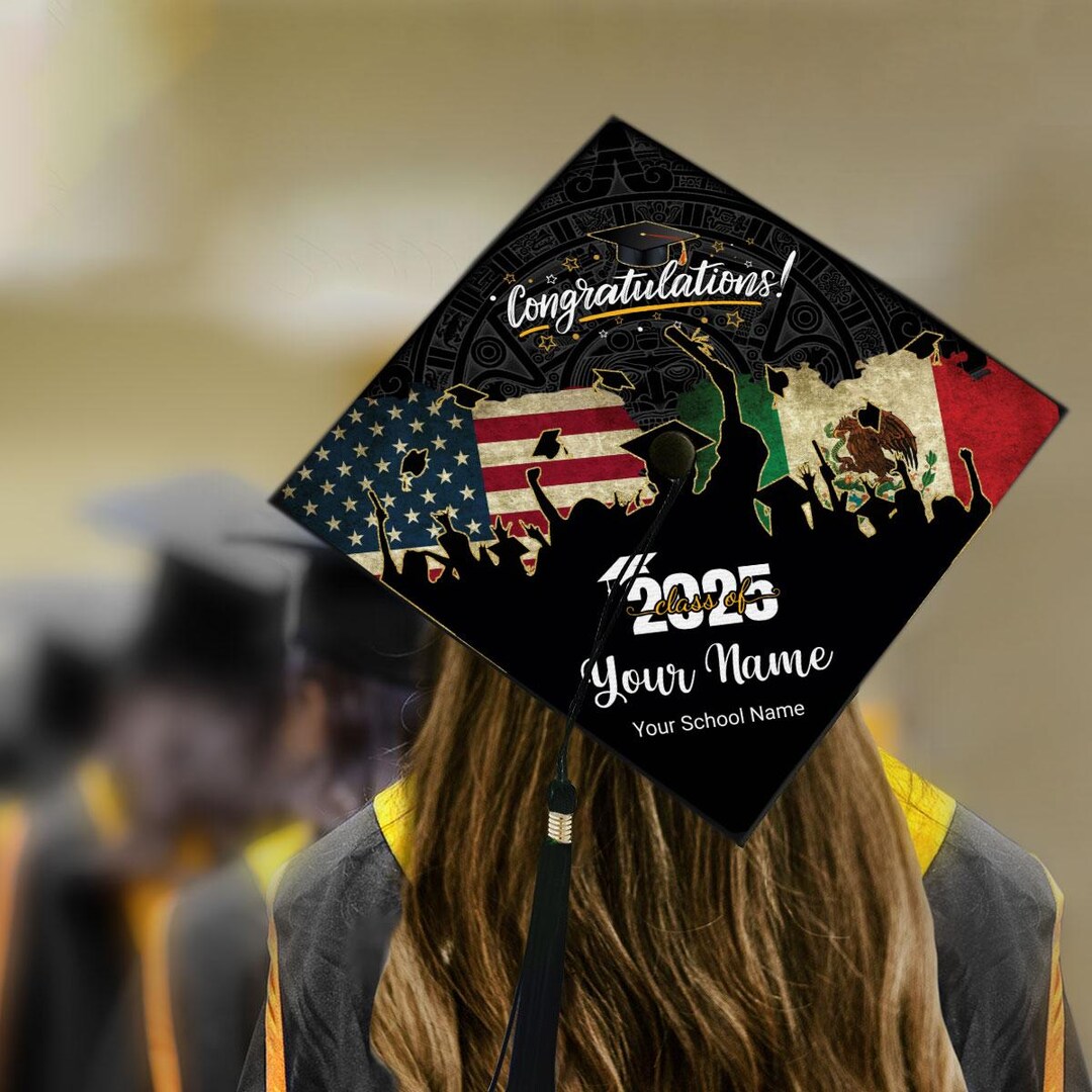 Customized Mexico Graduation Cap Topper, Mexican Graduation Cap Topper ...